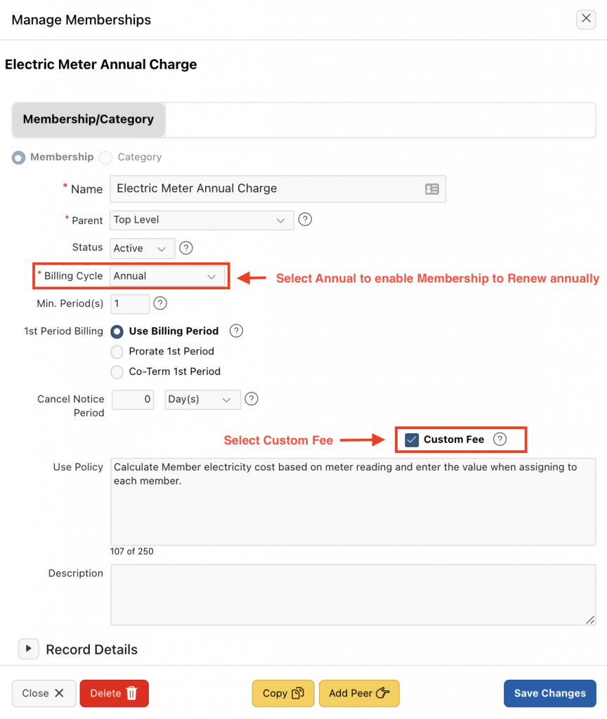 How can I bill my Members for items or services which have variable ...