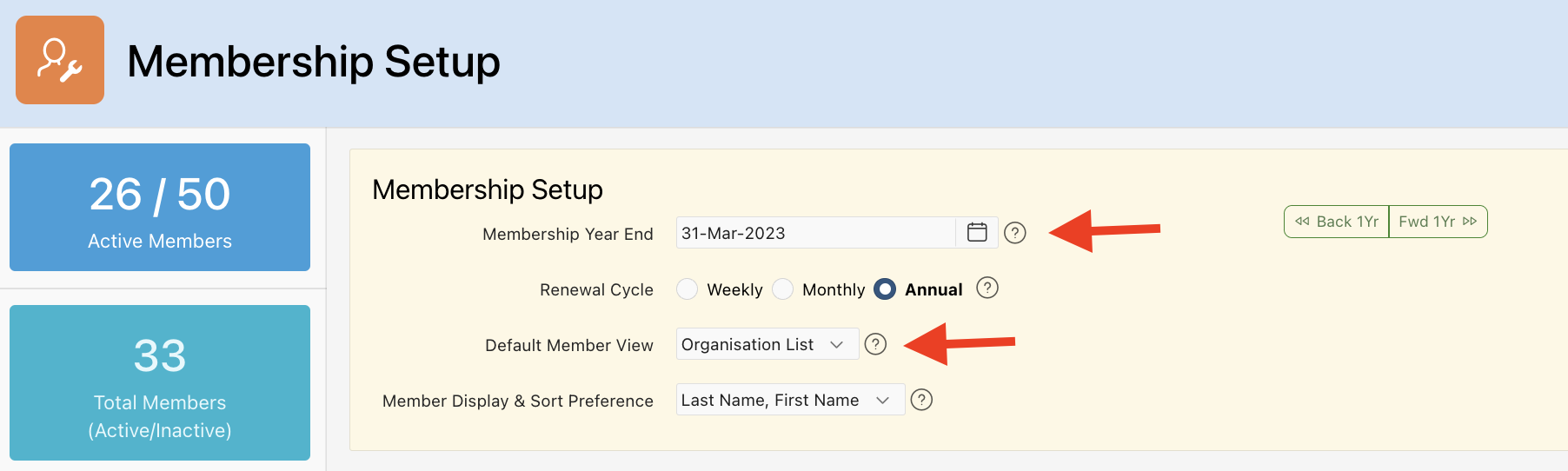 Trying to get my head around membership management in Club treasurer ...